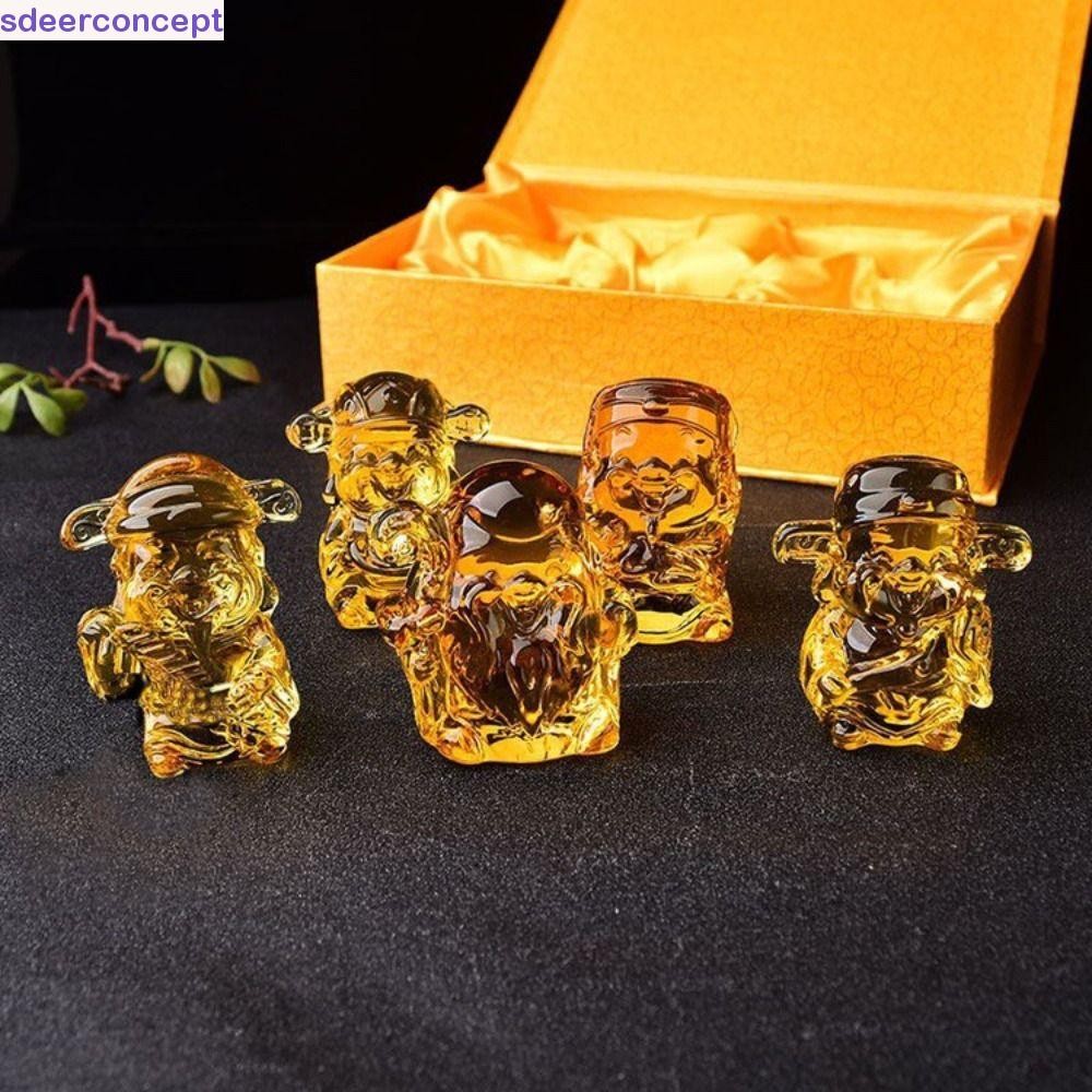 SDEERCONCEPT Glaze God Statue, Glaze Glass Craft Crystal God Statue ...