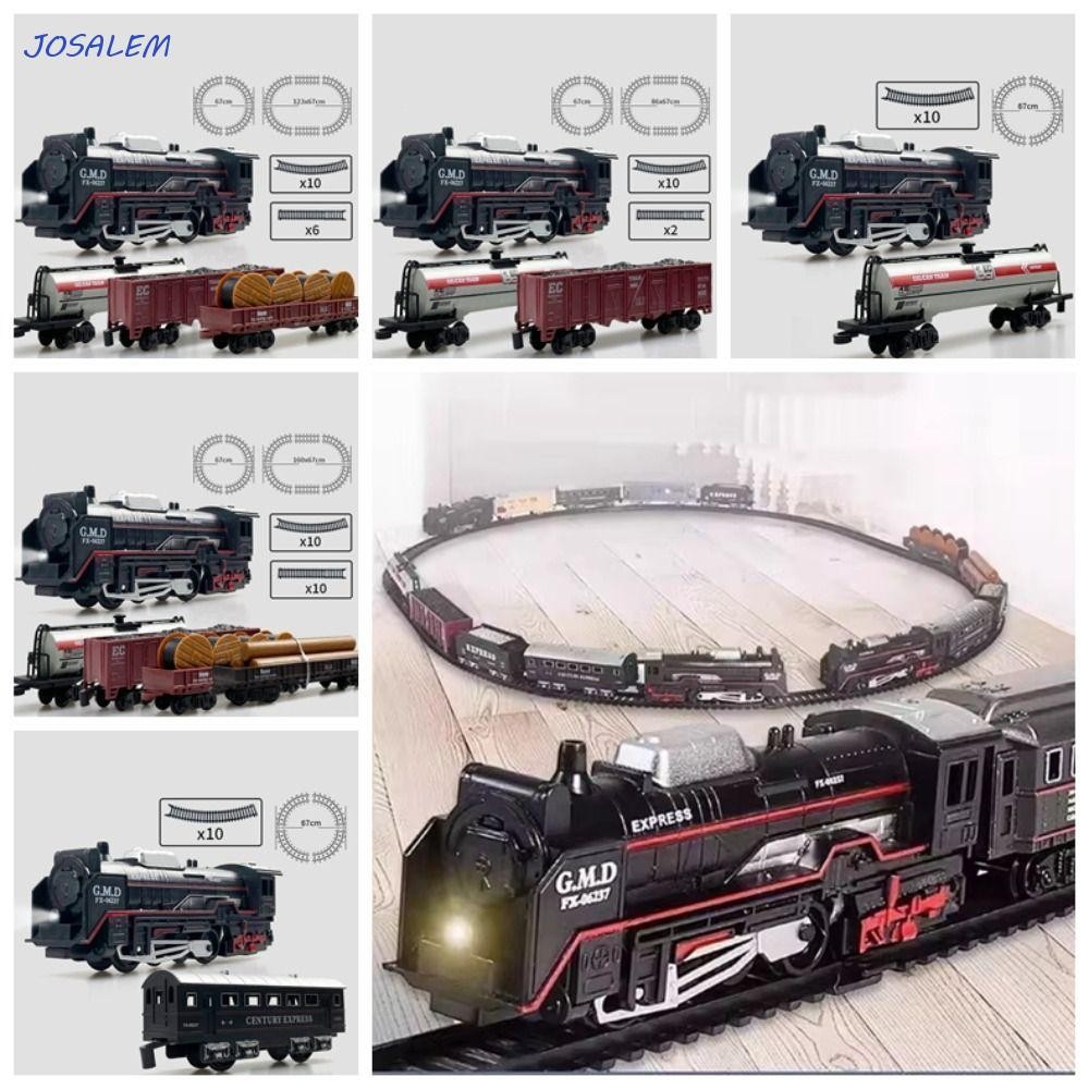 JOSALEM Electric Christmas Train Track Set, Simulation Tracks ...