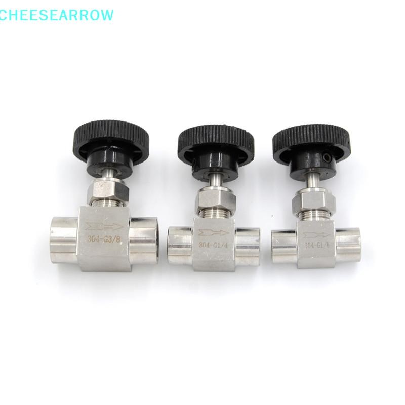 CheeseArrow 3/8"BSP Female Thread Stainless Flow Control Shut Off Valve ...