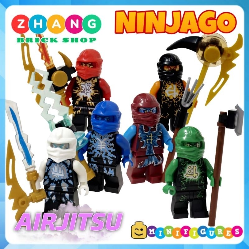 Ninjago Airjitzu Lloyd Kai Cole Zane Nya Jay Minifigures | Shopee Malaysia