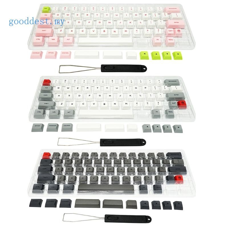 GOOD 64 Keys Keyset Double Color PBT Thick Keycap for GK64 Mechanical ...