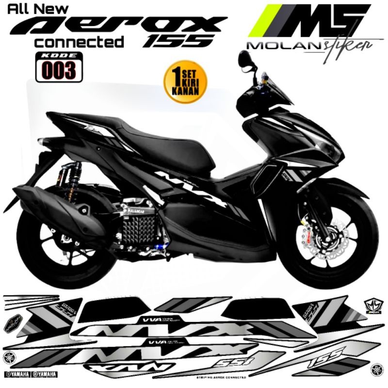 HITAM Decal Sticker Striping Variations Aerox New NVX 155 All New Aerox ...