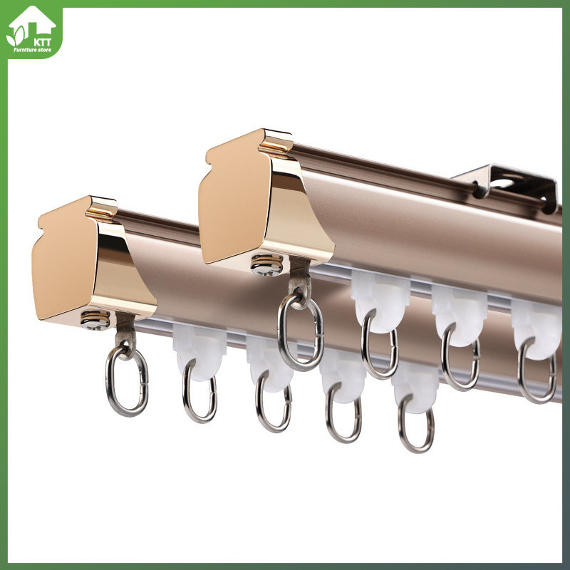 Customizable Curtain Rail/Rod Aluminum Alloy Curtain Track Silent ...