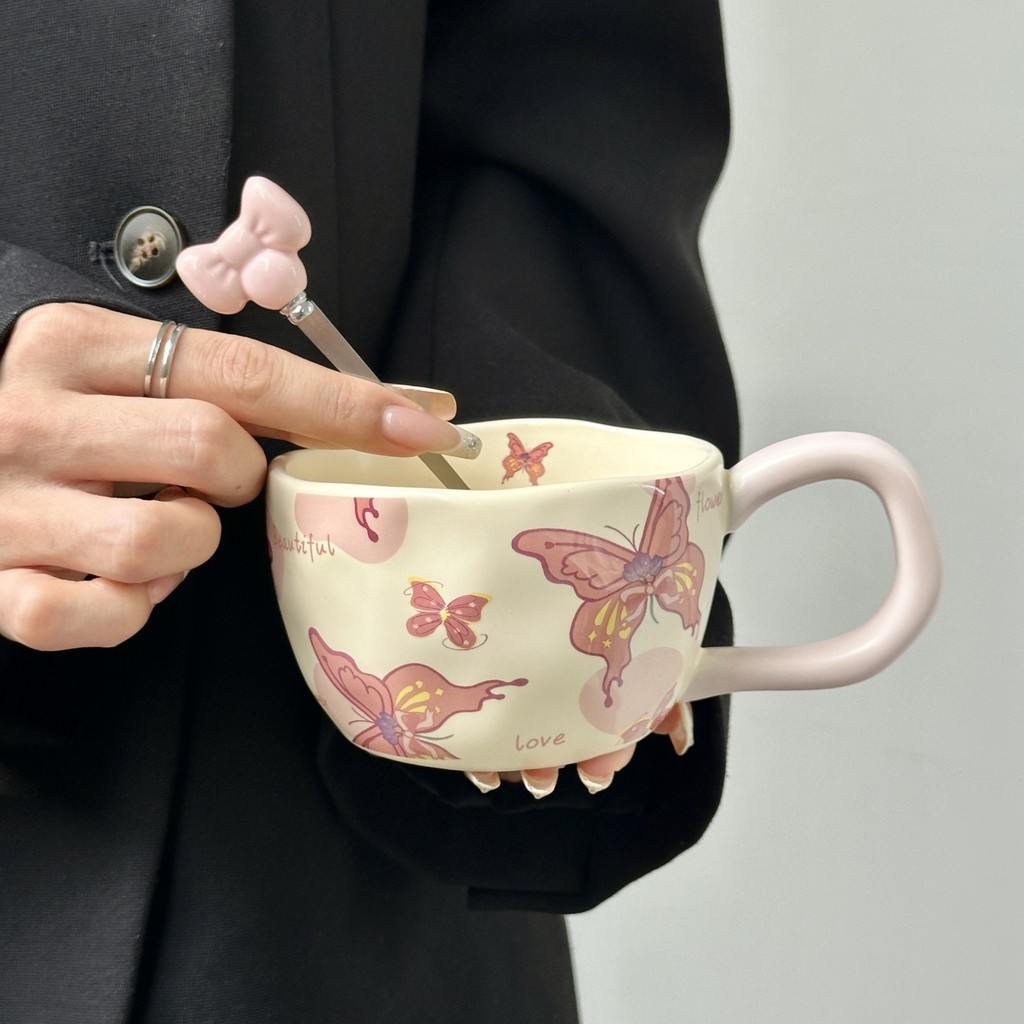 Household Water Cup High-value Milk Coffee Cartoon Girl Ceramic Cup ...