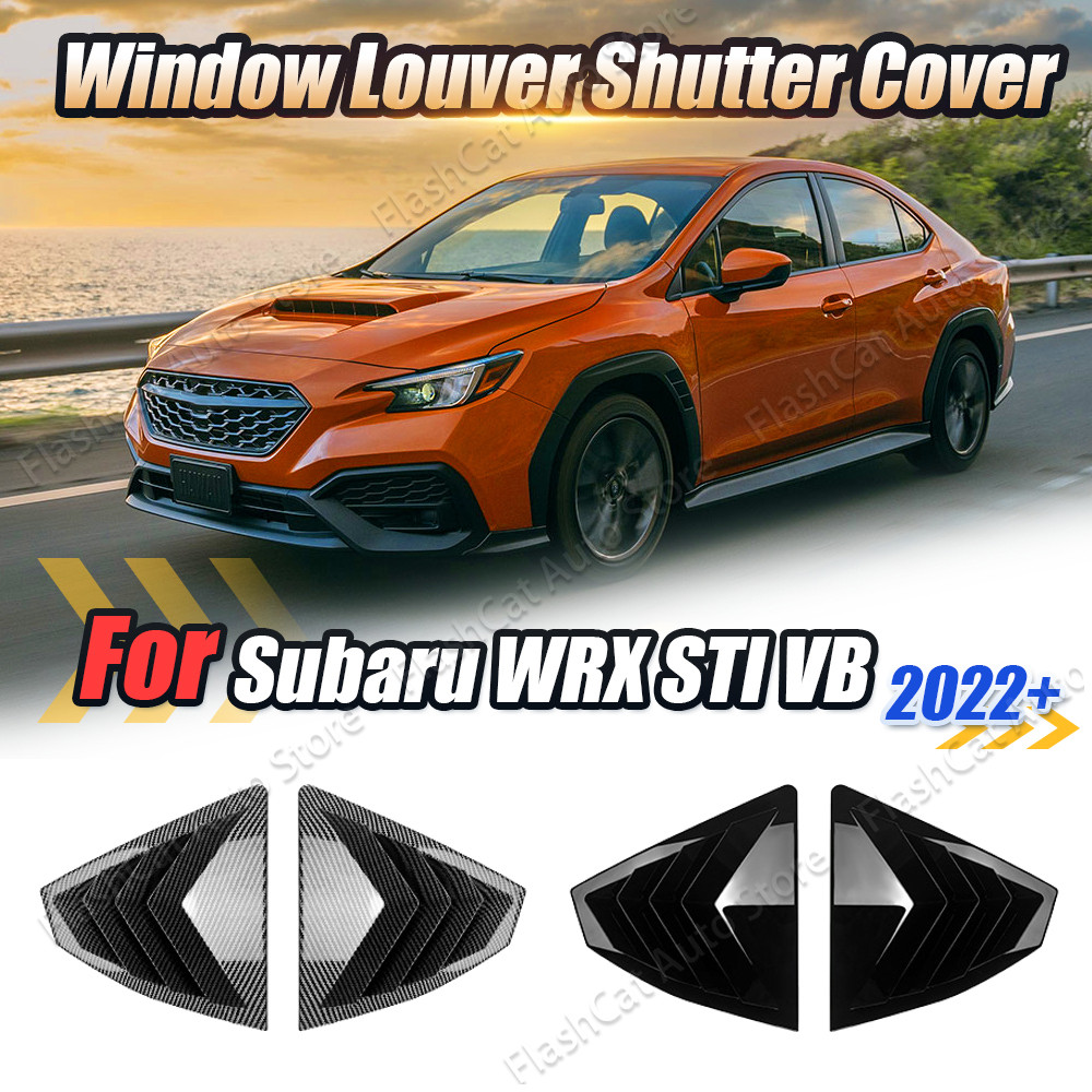 Window Louver Cover Trim Sticker Body Kit Spoiler For Subaru WRX STI VB ...