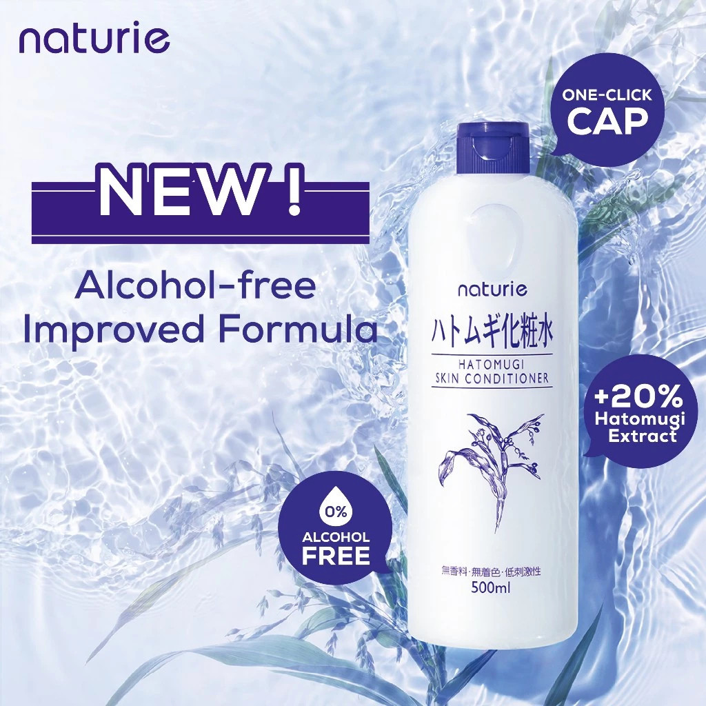 NATURIE HATOMUGI Skin Conditioner Lotion 500ml Face Toner | Shopee Malaysia