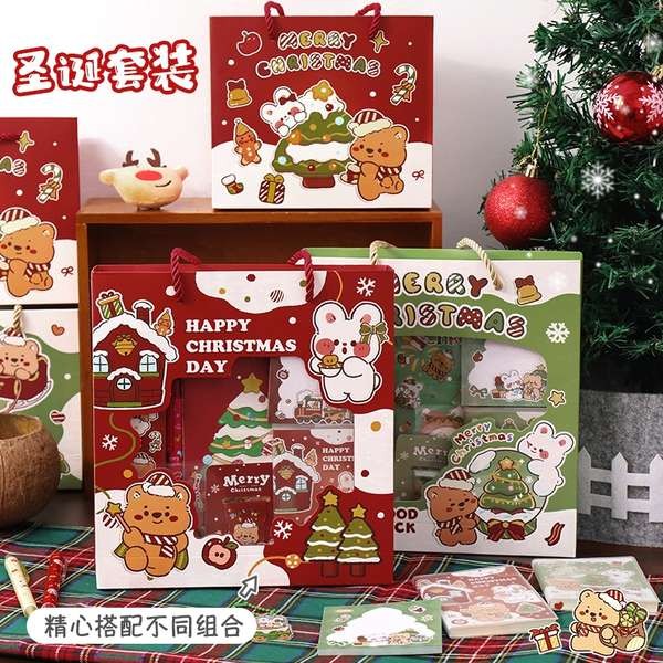 notebook Set kotak hadiah buku nota Krismas hadiah kecil Krismas ...
