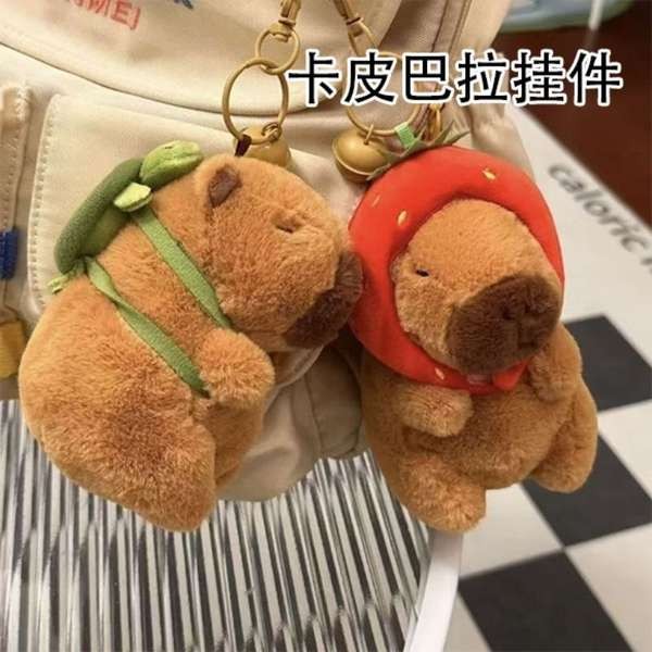 keychain capybara keychain keychain cute Peranti capybara mewah comel ...