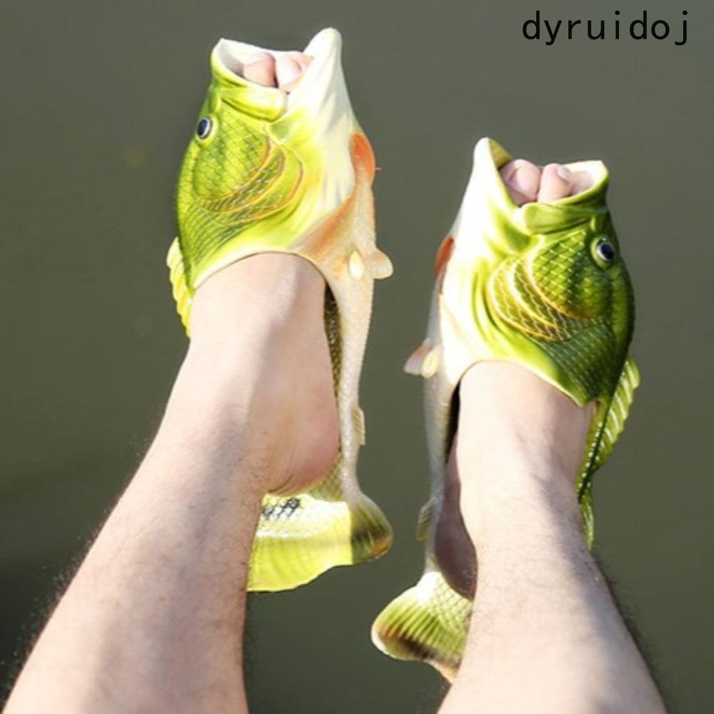 DYRUIDOJ Funny Fish Slippers, Plus Size Anti Slip Fish-shaped Shoes ...