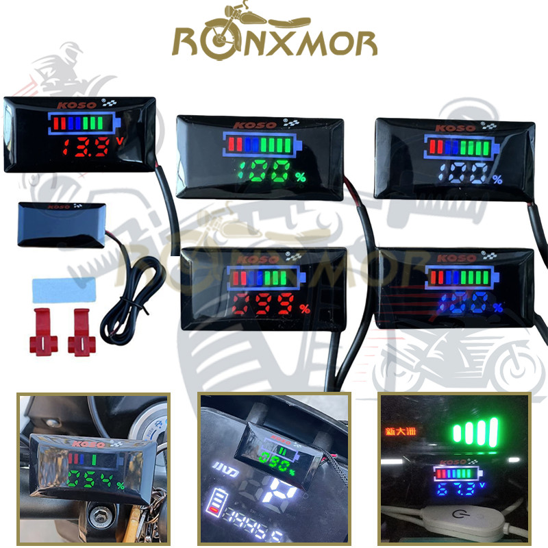 RONXMOR 1PC Motorcycle E-bike Voltmeter Accessories Modification 12V ...