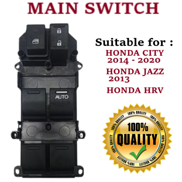 HONDA CITY 14-2020,JAZZ 13,HRV Power Window Main Switch Suis tingkap ...