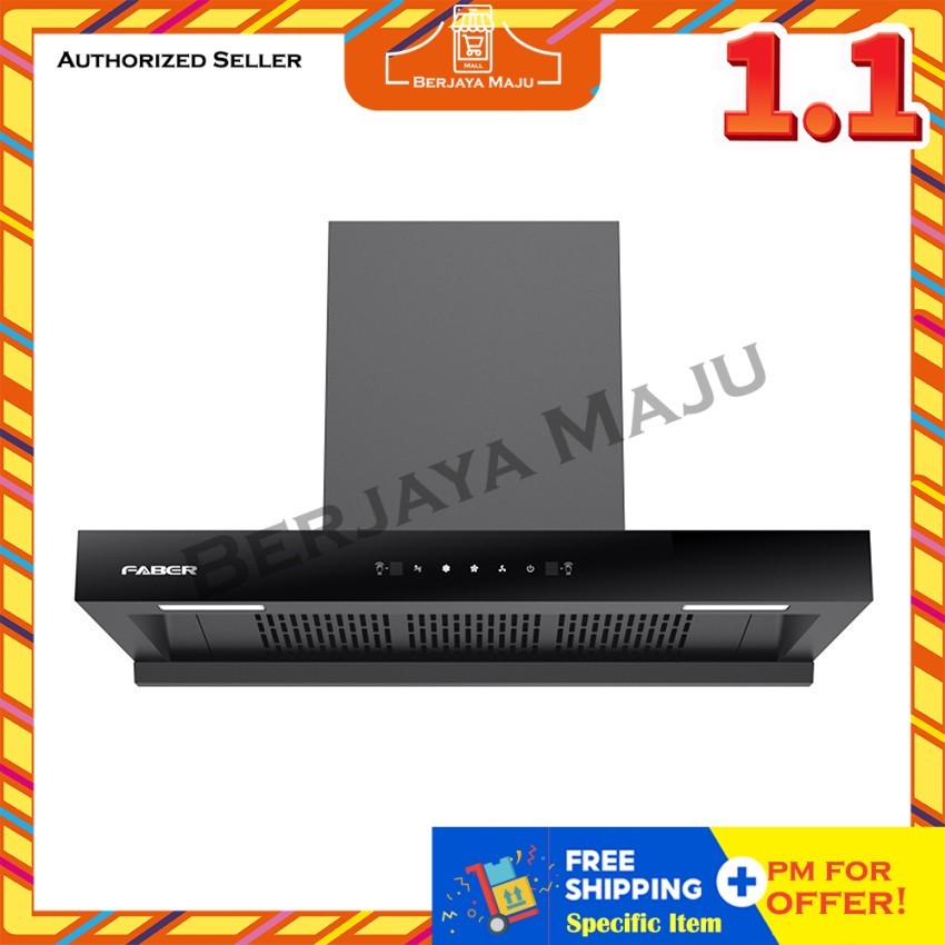 Faber 900m3/h T-Shape Chimney Hood FABERJET TOPHERRA 90BK | Shopee Malaysia