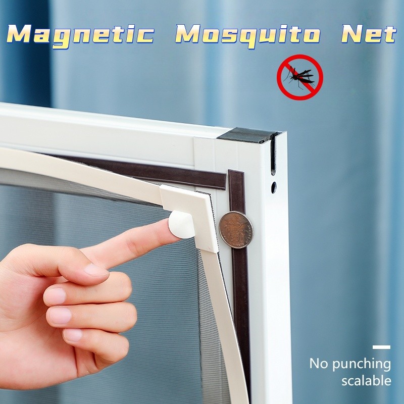(All Full Set) DIY Magnetic Mosquito Net Insect Screen Jaring *24hr ...
