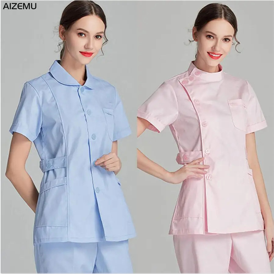 White Lab Coat Doctor Uniform for Women Outwear Medical Clothing Long ...