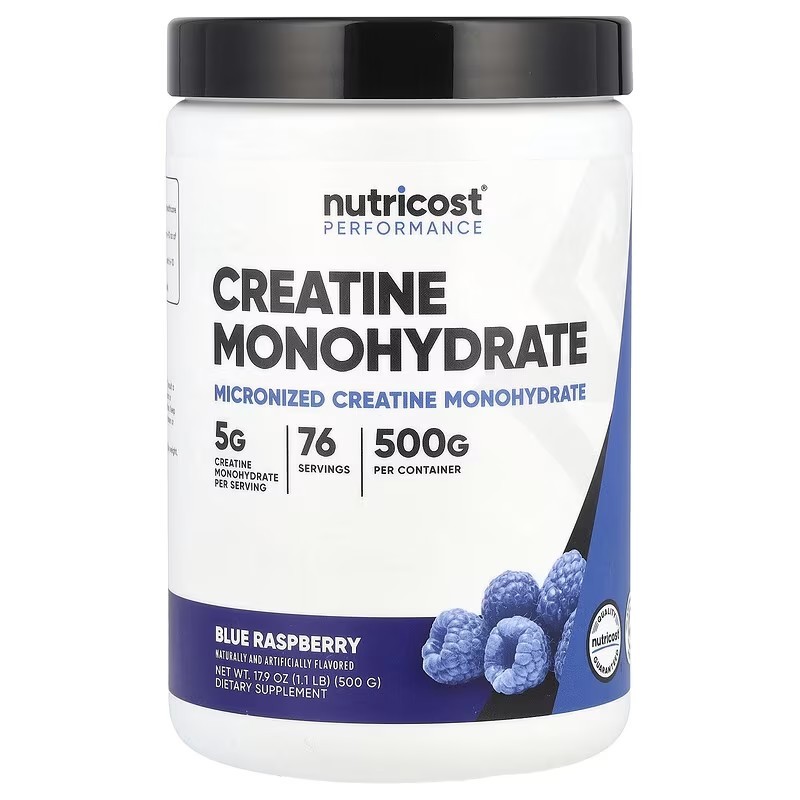 Nutricost, Creatine Monohydrate, Blue Raspberry, 17.9 oz (500 g ...
