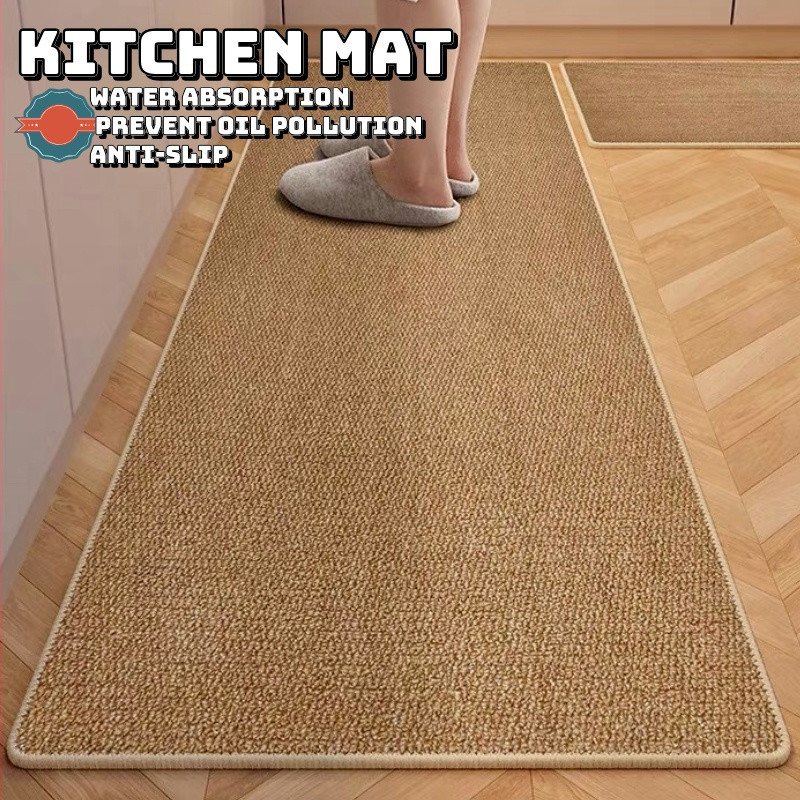 Imitation Sisal Kitchen Mat Anti Slip, Long Woven Carpet Water ...