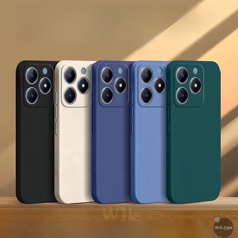 Realme C63 C61 Casing Simple candy color silicone mobile phone soft ...