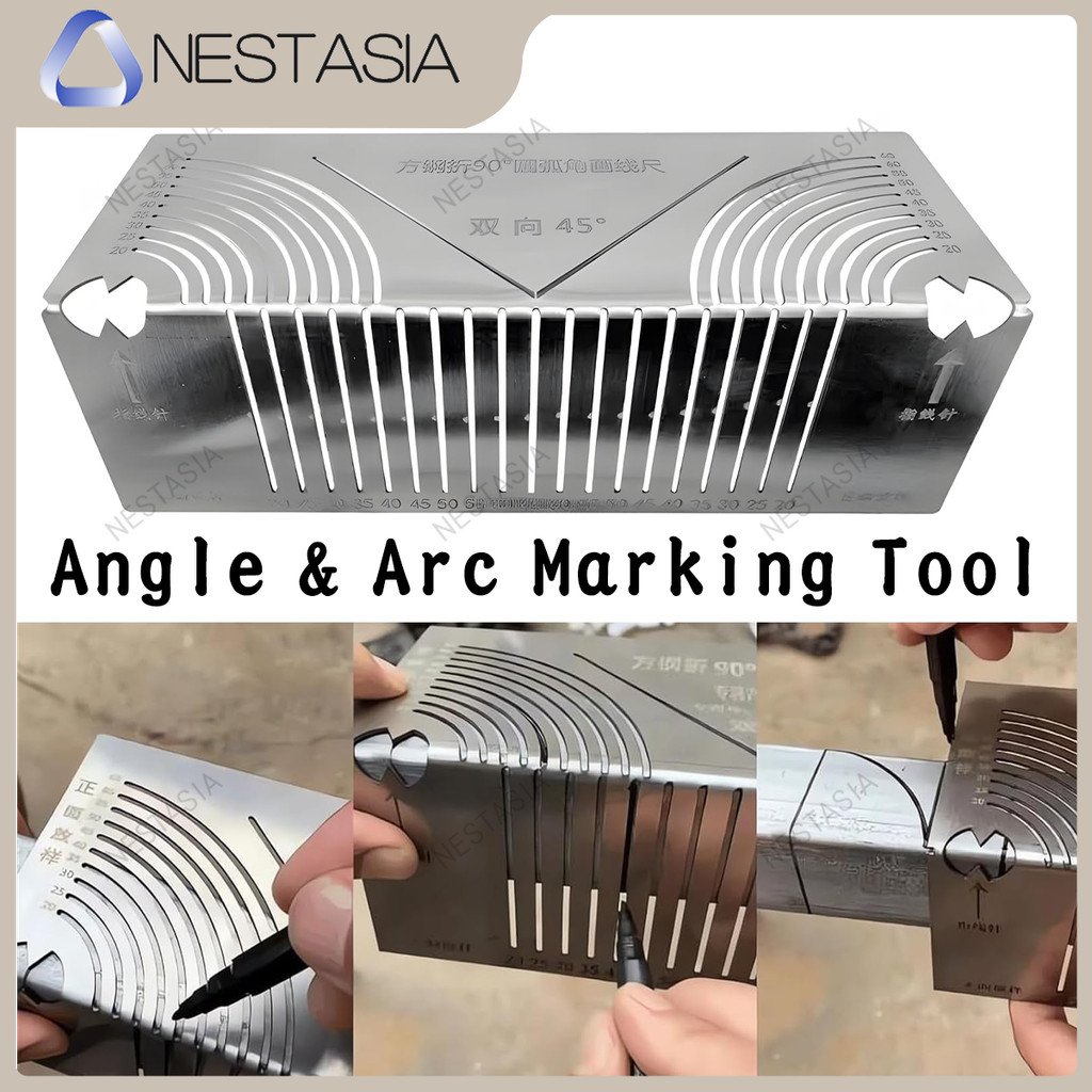 PrecisionFlex Angle & Arc Marking Tool, Rregla Giratoria Para Soldadores Square Steel Pipe Bend ...