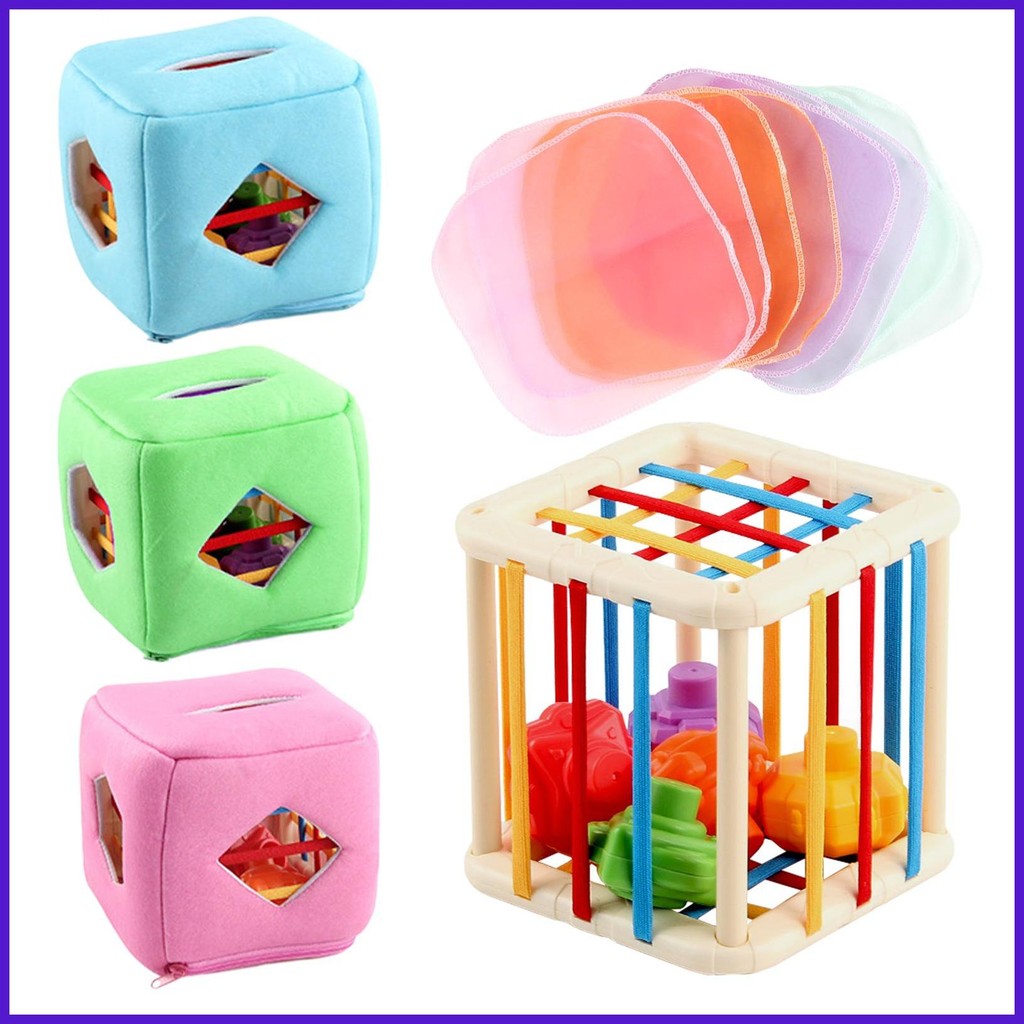 Sensory Shape Sorter Cube Shape Sorting Activity Cube Educational Toys ...