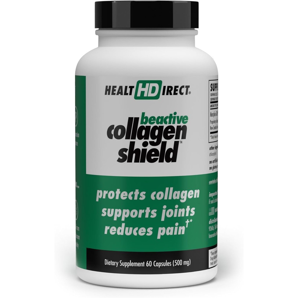 HEALTH DIRECT - BeActive Collagen Shield - 60 Capsules - Advanced Green ...