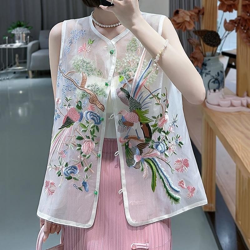 T Tang Suit Hanfu Female Chinese Style Embroidered Top Ethnic Style ...