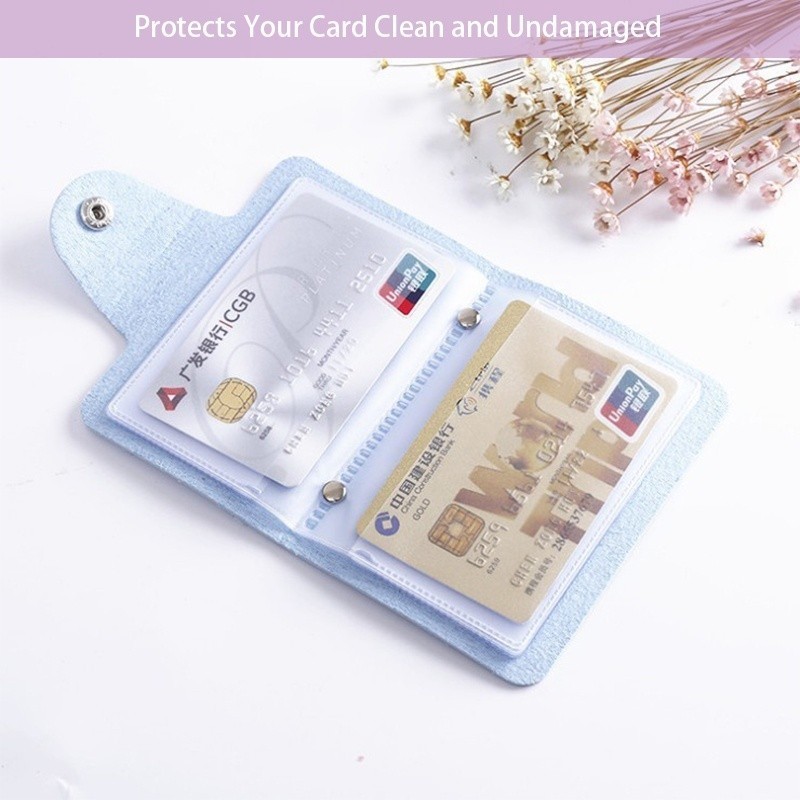 🔥𝑹𝑬𝑨𝑫𝒀 𝑺𝑻𝑶𝑪𝑲🔥𝟮𝟰 𝗦𝗟𝗢𝗧𝗦 PU Leather Cards Holder Case Credit Debit Card IC ...
