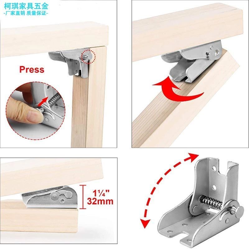90 Degree Self-Locking Folding Hinge Hinge Dining Table Leg Kang Table ...