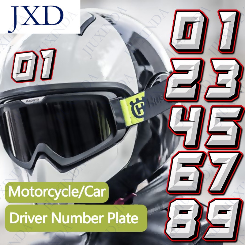 Hardingsun Stickers Reflective Number # 46 # 93 Racer Racing Track ...