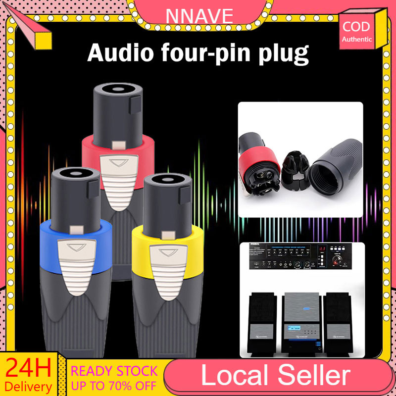 NL4FC XLR 4 Pin Male Jack Plugs Speakon Connector Cable Head Line Plug ...