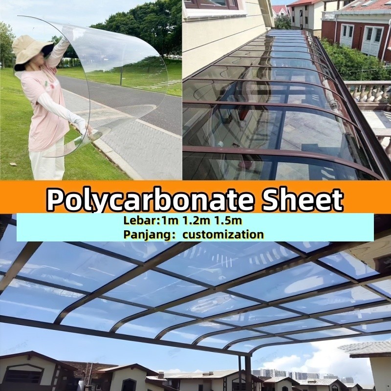 1mm/2mm Polycarbonate/Pc Flat Transparent Roof /transparent roof sheet ...