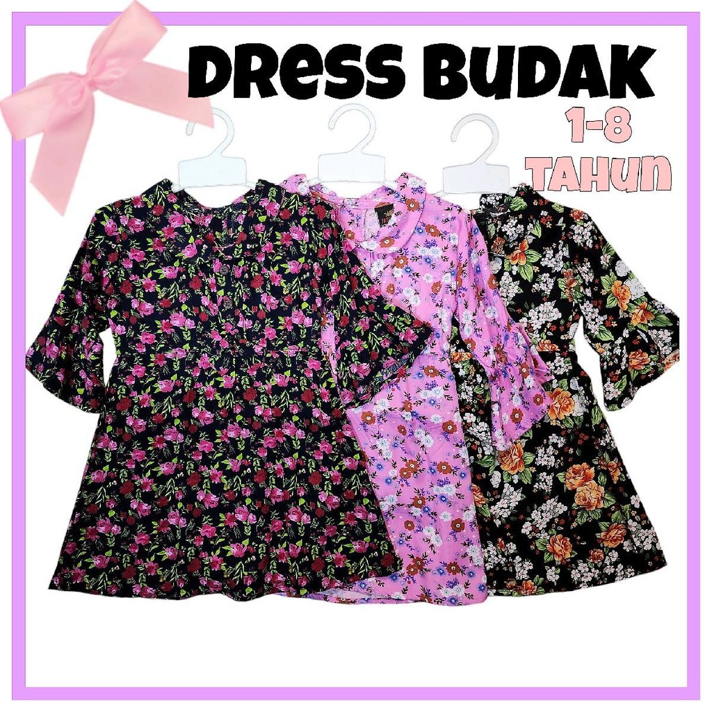 [1-8yrs] Gaun budak perempuan dress for kids dress for girls | Shopee ...