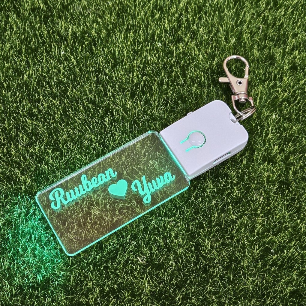 3D LED Keychain Nama Anda | Personalized LED Acrylic Keychain ...