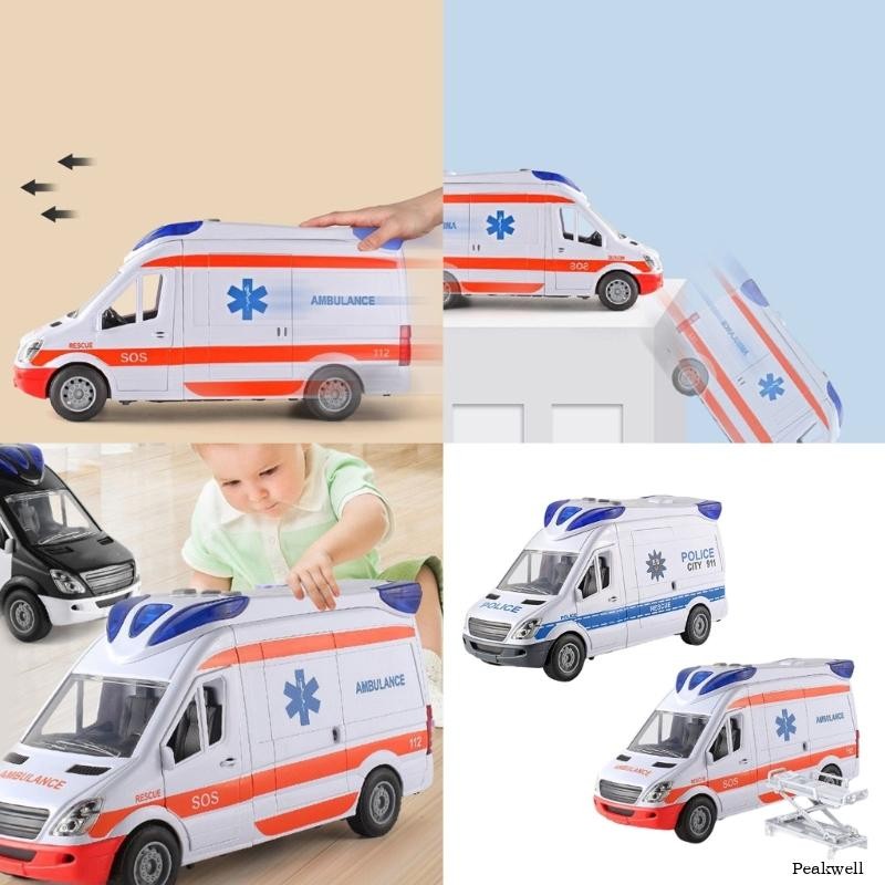 Peak Lovely Ambulance Car Small Car Cute Realistic Educational Toy for ...