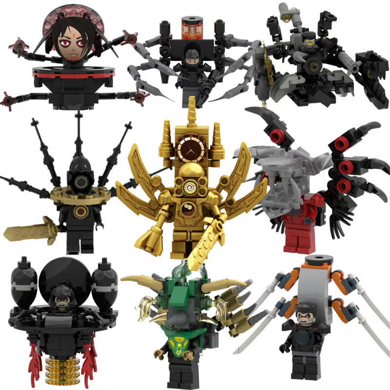 Skibidi Model Assembly Kids Toys Folding Decorative Minifigures Mini ...