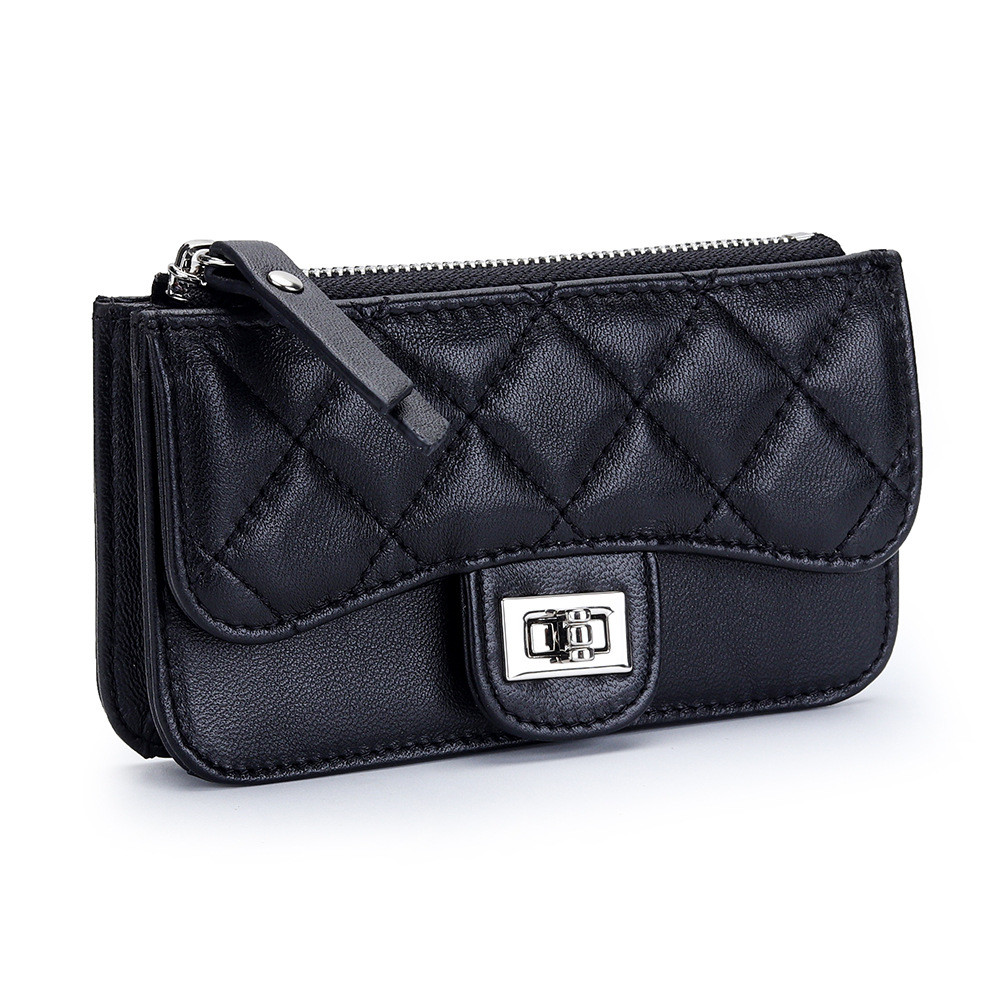 Fashion Embroidered Diamond Sheepskin Short Coin Purse | Shopee Malaysia