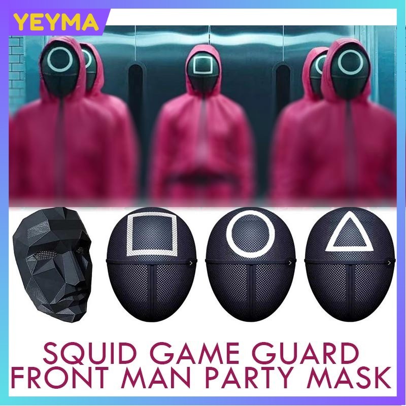 YEYMA - Squid Game Guards Square Circle Triangle Front Masked Man Mask ...
