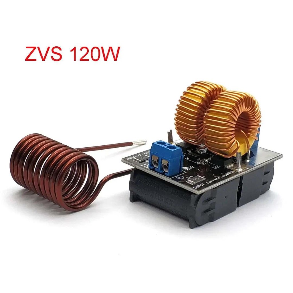 DV 5V-12V 120W Mini ZVS Induction Heating Board Flyback Driver Heater DIY Cooker Ignition Coil ...