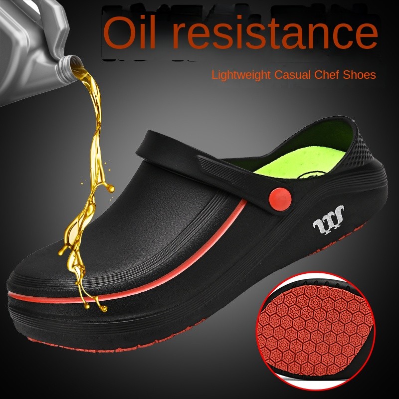 Men Kitchen Shoes Waterproof Oilproof Kitchen Special Work Shoes Anti ...