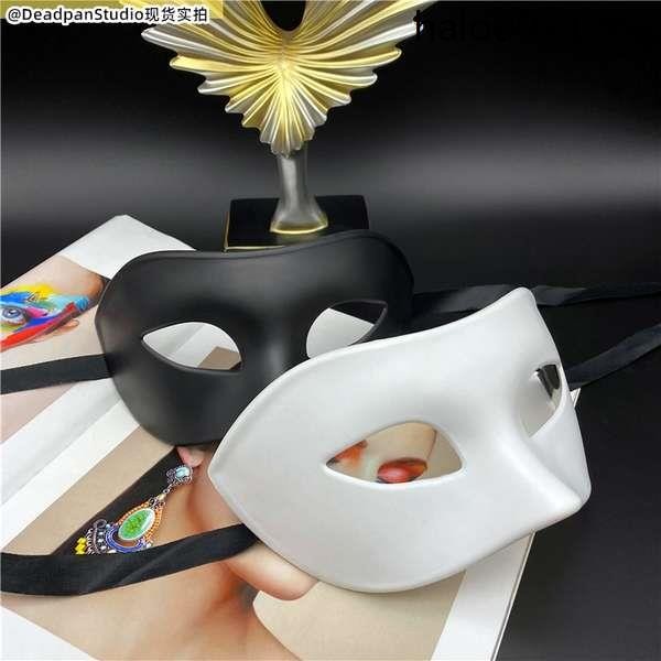 Halloween Mask Hip-Hop Half-Face Men Black Antique Mask Adult ...