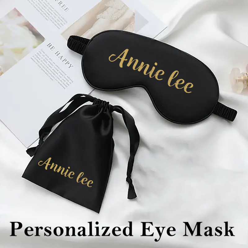 Personalised Sleep mask | custom silk bag | Free custom name | bachelor ...