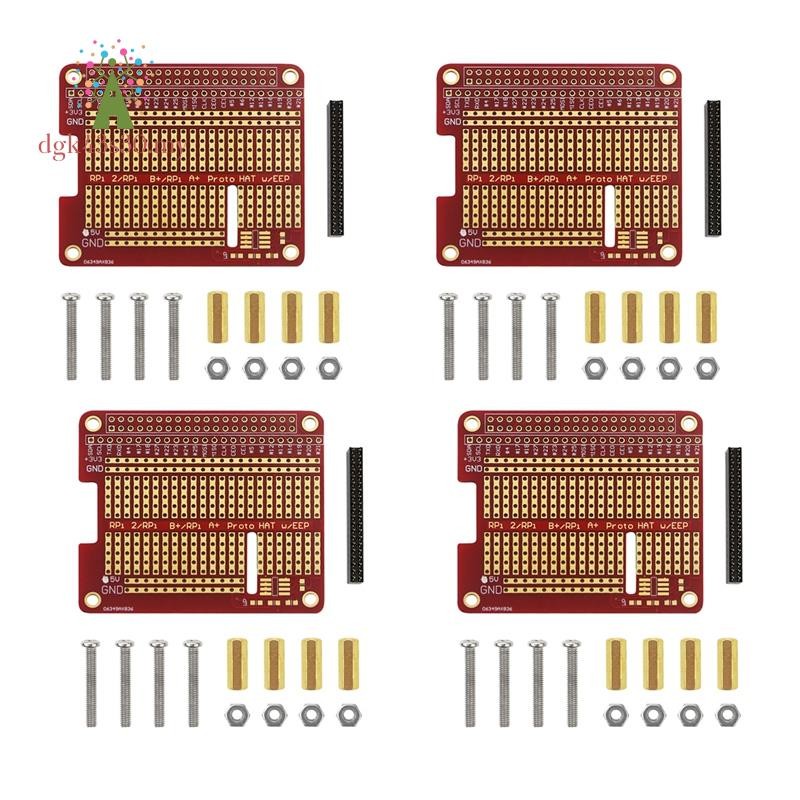4Pcs GPIO Breakout DIY Breadboard PCB Shield Red Expansion Board Kit ...