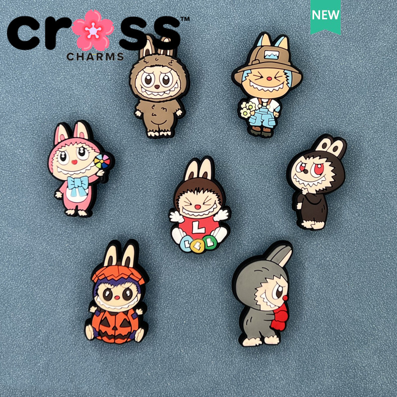 Jibbitz cross charms Shoe Buckle shoes Flower labubu Hole shoes ...