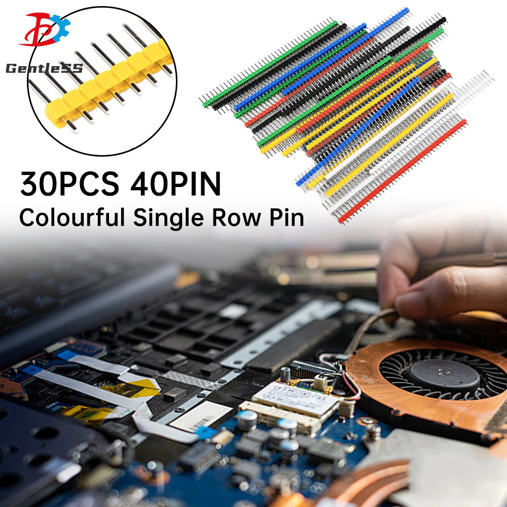 30PCS 40PIN Color Single Pin 2.54MM Single Pin Male Connector Kit for ...