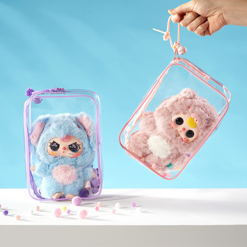 Labubu V3 Storage Bag Cartoon Labubu Cover PVC High Transparent Baby ...