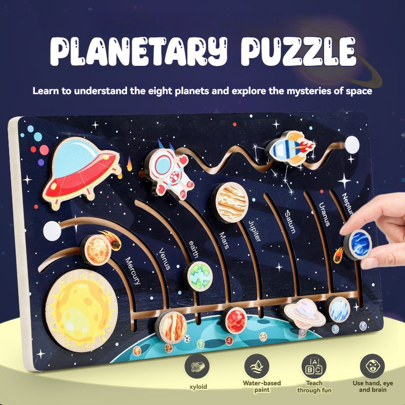 Educational Toys Eight Planets Outer Space Solar System Jigsaw Kids ...