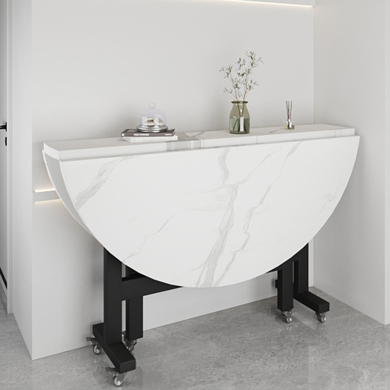 Small Apartment Household Movable Foldable Dining Table 8-10 People ...