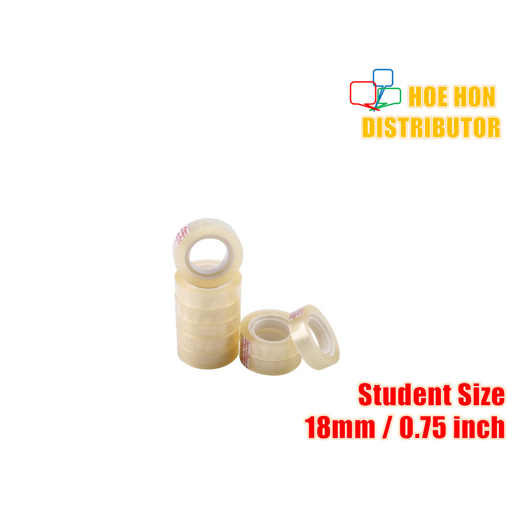 Student OPP Adhesive Tape 18mm x 9 Meter / 0.75 inch x 10 Yard | Shopee ...