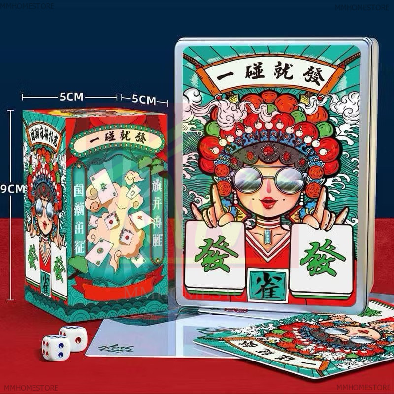 🔥Ready Stock🔥CNY Game Waterproof Mahjong Playing Cards Creative 144 ...