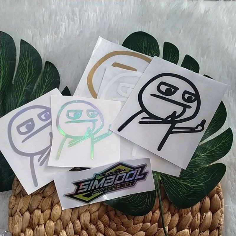 Real PICTURE!! Fucek STICKER middle finger motorbike car window CUTTING ...