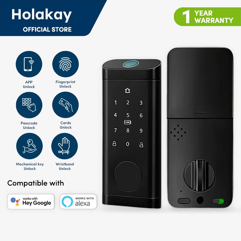 Smart Deadbolt Locks for Smart Home Alexa WiFi TTlock App Biometric ...